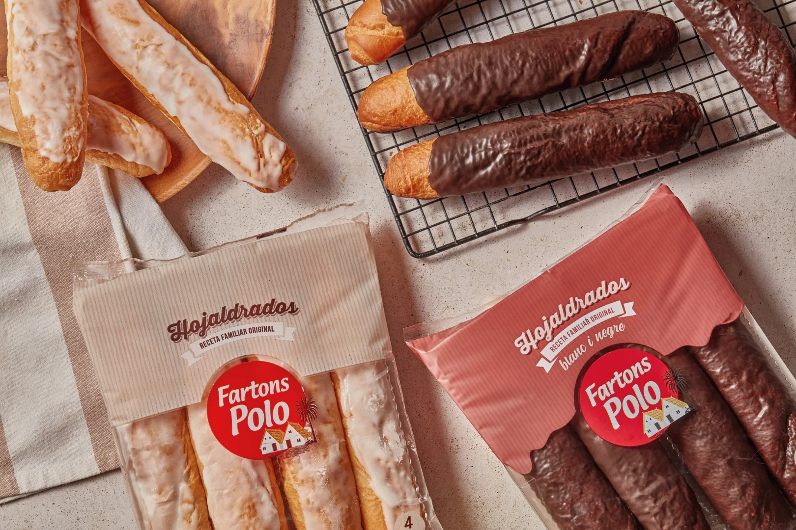 Fartons - Fartón tradicional y hojaldrado de chocolate